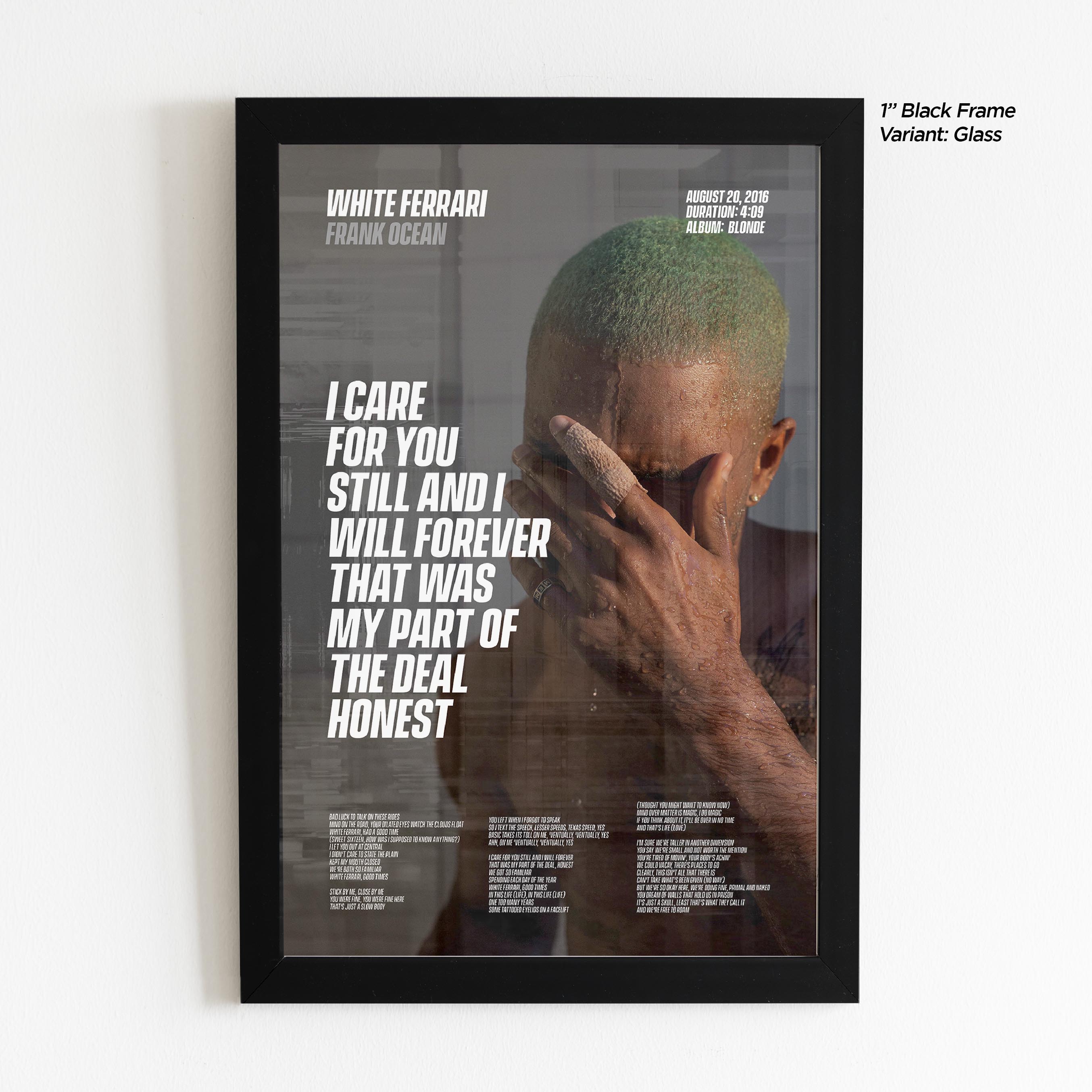 White Ferrari Lyric Art - Crescent – PugetSound