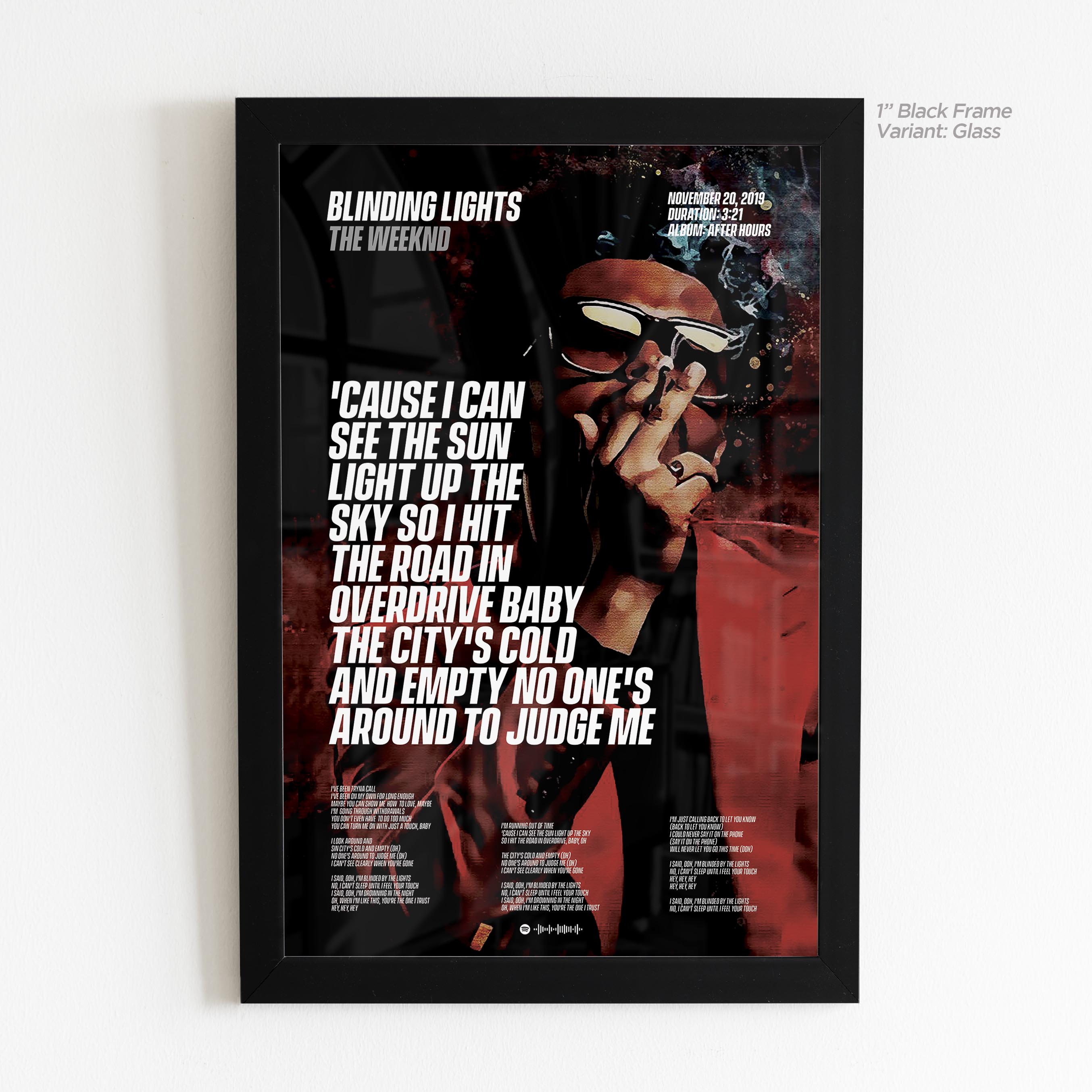 Blinding Lights Lyric Art - Crescent – PugetSound