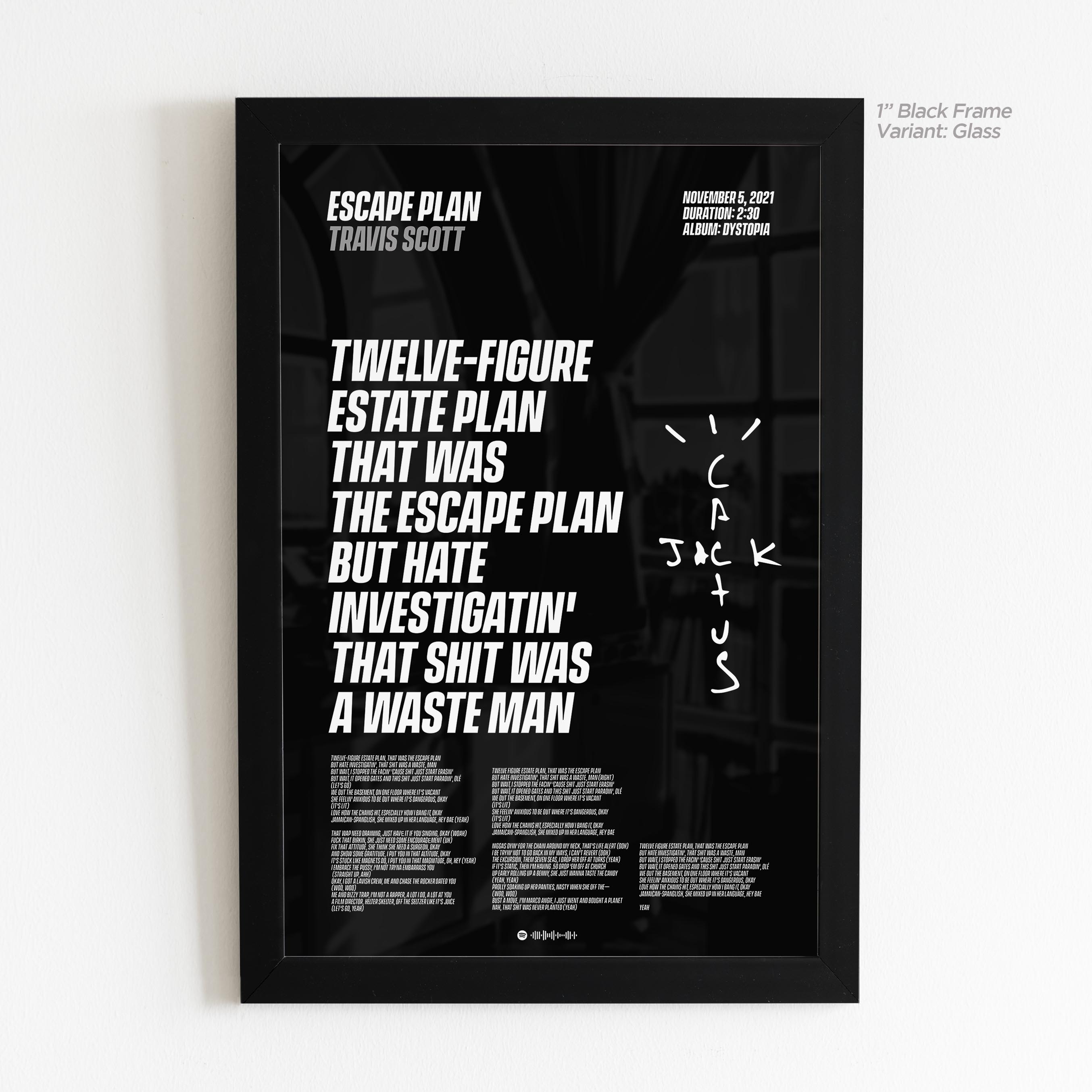 Escape Plan Lyric Art - Crescent – PugetSound