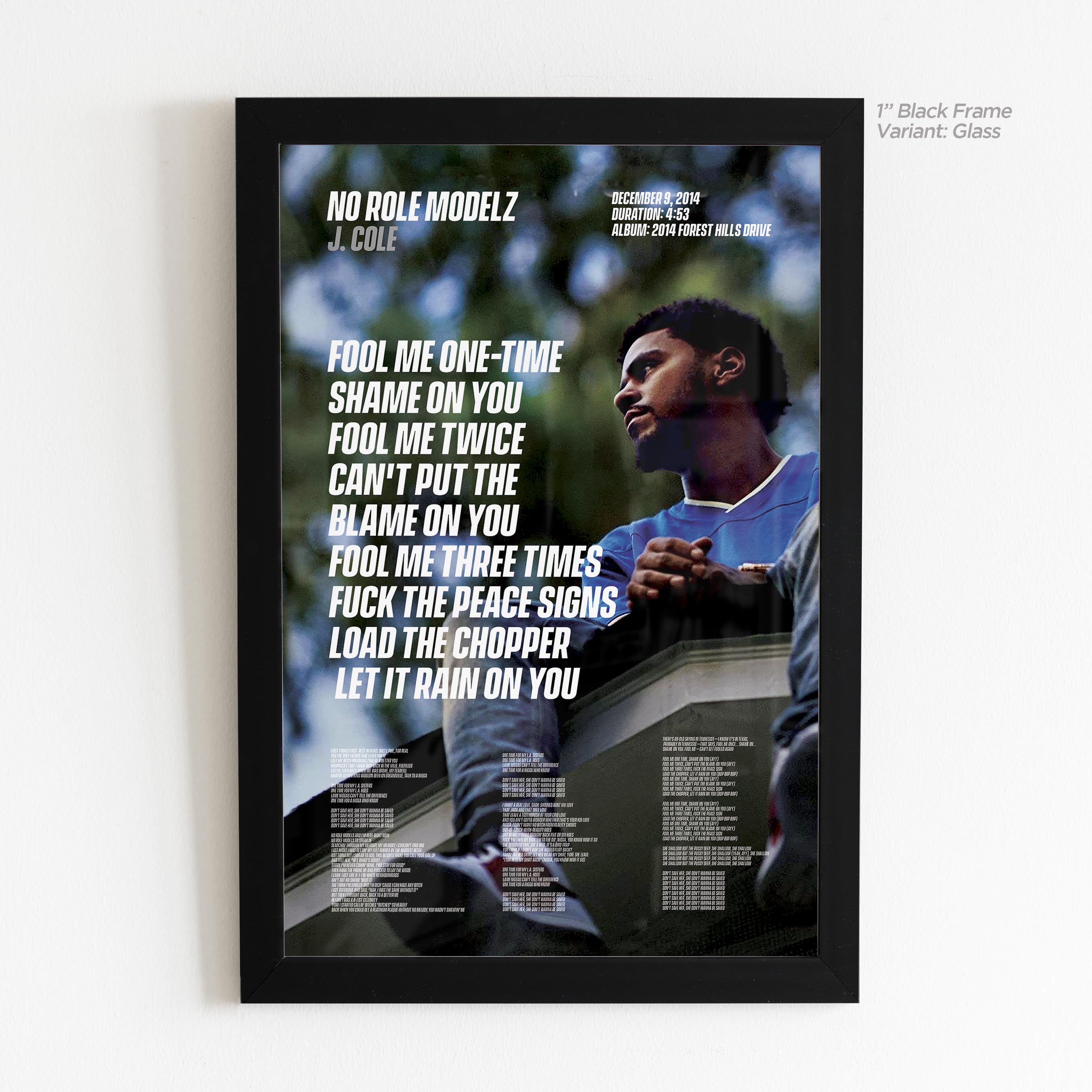 No Role Modelz Lyric Art - Crescent – PugetSound